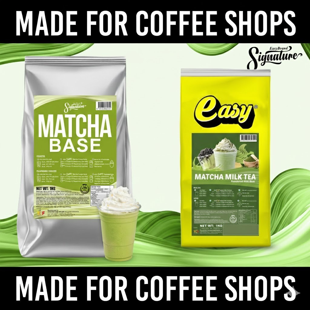 EASY BRAND Matcha Bases 1kg – Regular Matcha Milktea Powder & Signature ...