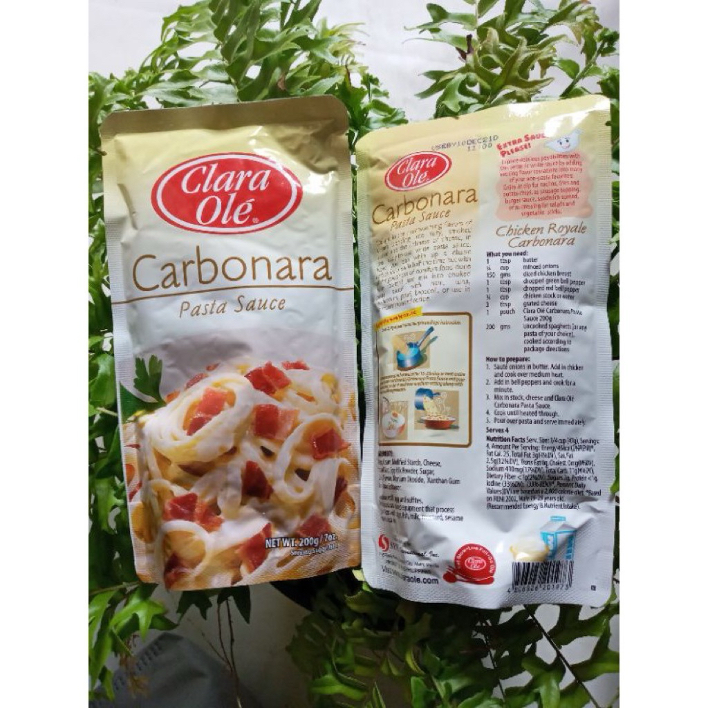 Clara Ole carbonara pasta sauce 200g / Clara Olé Bechamel White Sauce ...