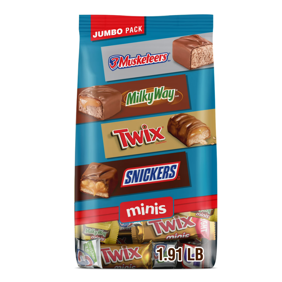 Snickers Twix & More Minis Chocolate Candy Bars Variety Pack 13.72 oz ...