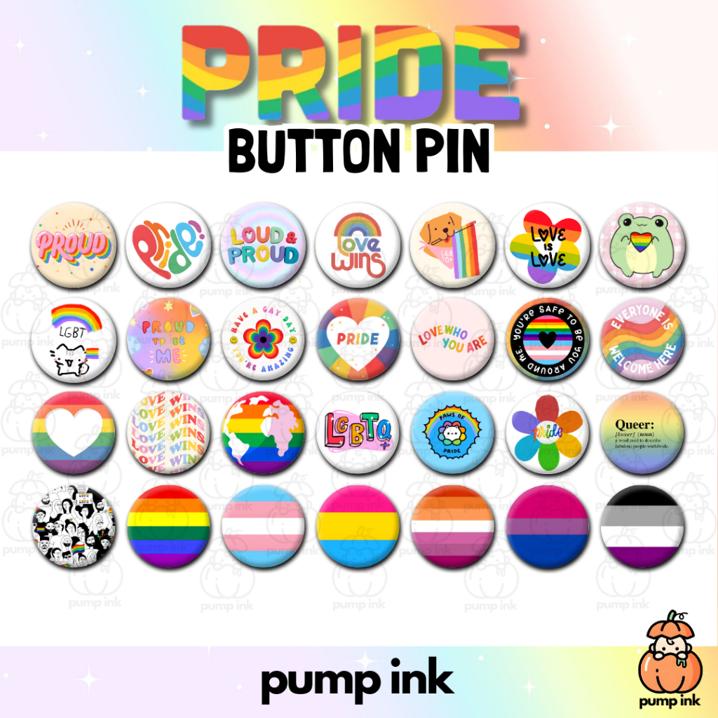 Pride Button Pins Badge | Love Wins Proud LGBTQ+ | Pump Ink Ph | Shopee ...