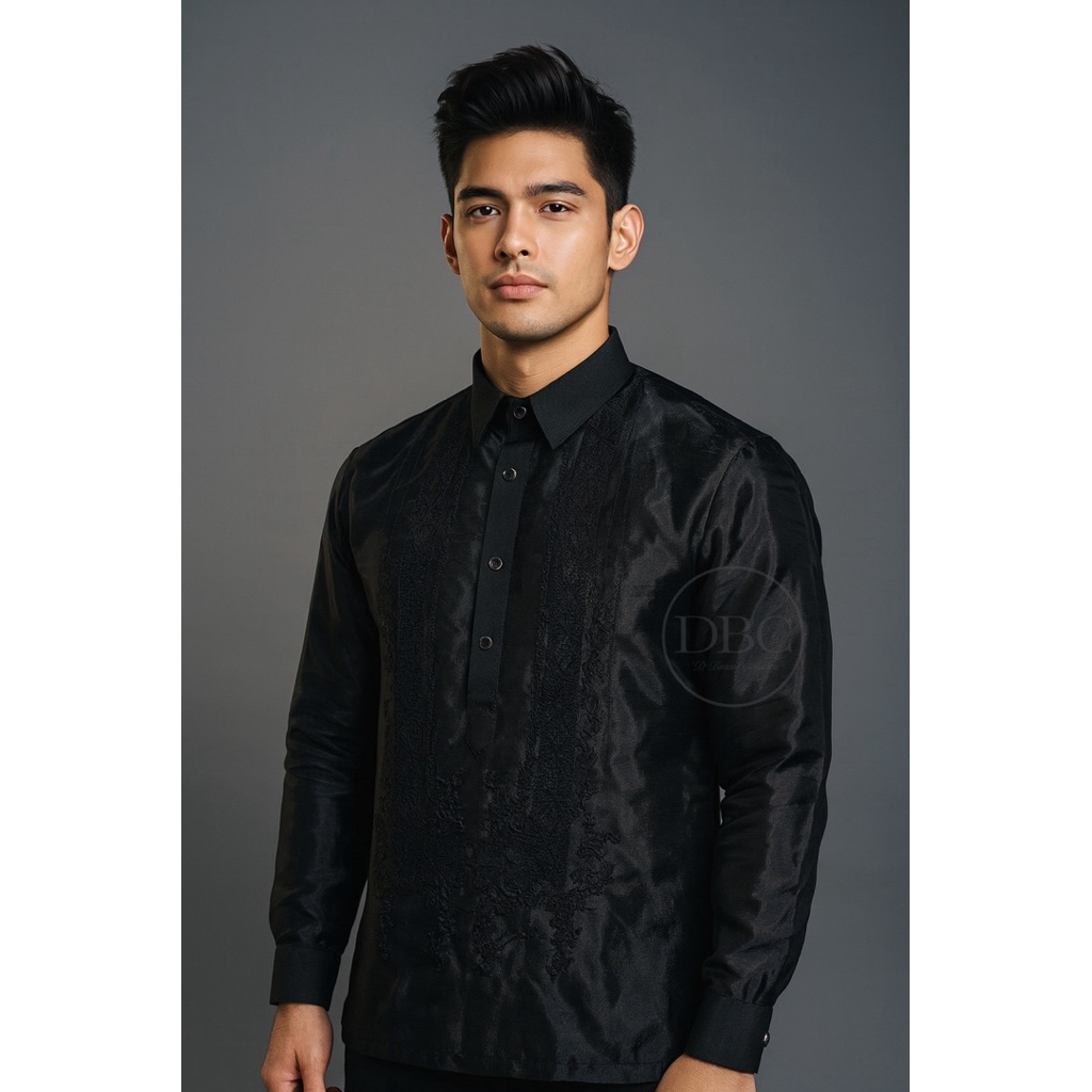 PREMIUM BLACK BARONG - ALL OUT BLACK RAMBO WITH BLACK EMBROIDERY AND ...