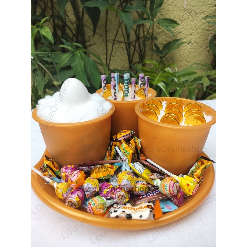 2026 Prosperity Golden Pots Set • 3 Lucky Pots + 1 Plate • New Year ...