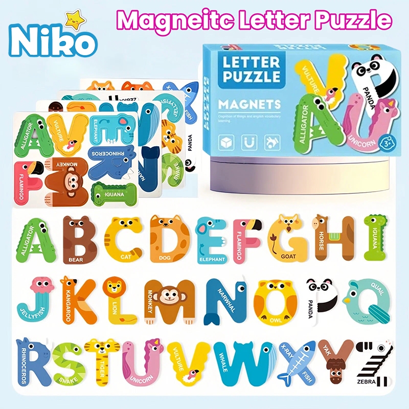 NIKO Magnetic Fridge Magnets Alphabet ABC Letters Number Stickers Set ...