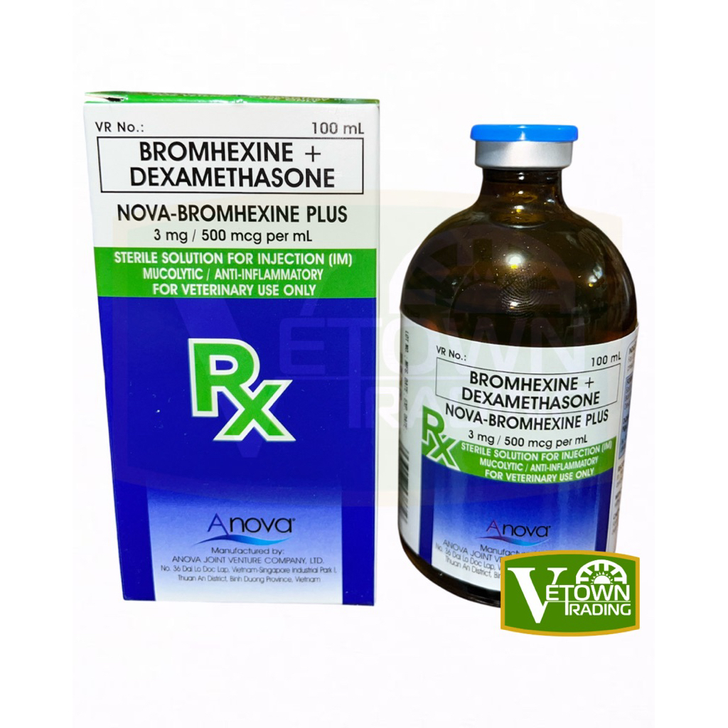 BROMHEXINE + DEXAMETHASONE 100mL Inj. | Nova-Bromhexine Plus | Shopee ...