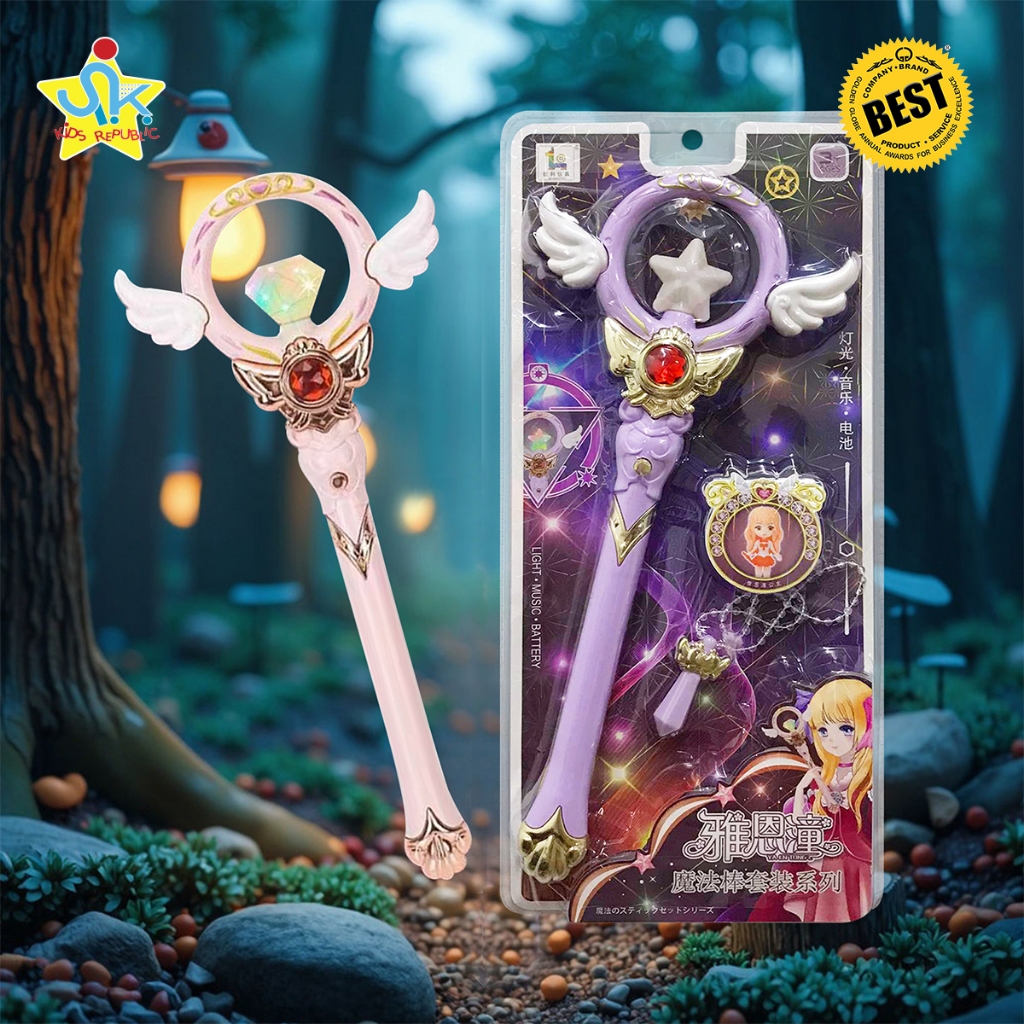 SK Kids Fairy Girls Star Diamond Magic Wand With Light Music For ...