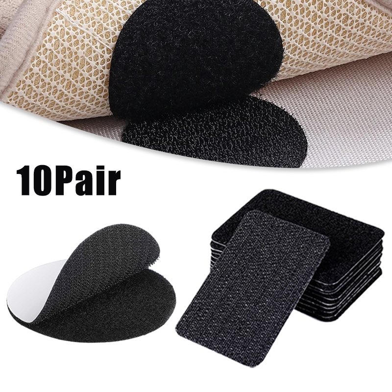 10Pair Velcro Sticker Self-Adhesive Hook And Loop Fastener Tape Double ...