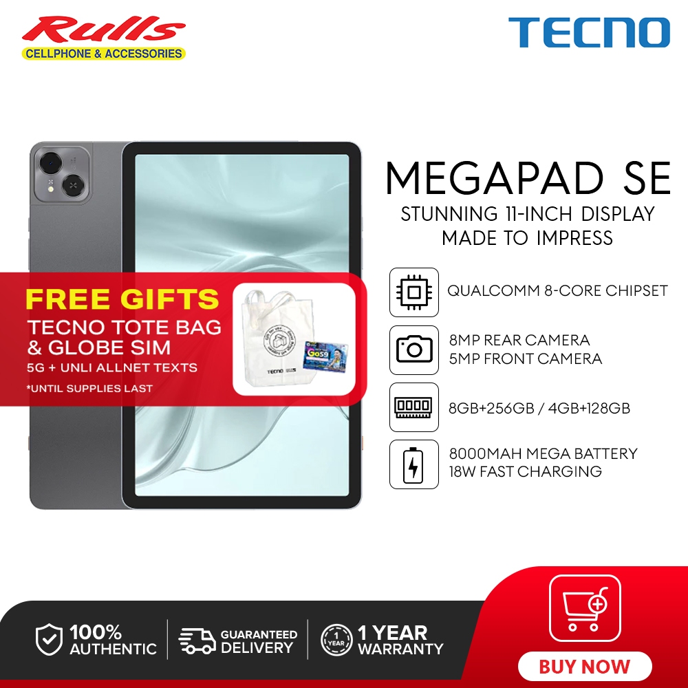 TECNO MEGAPAD SE (8+256GB / 4+128GB) Tablet | Qualcomm 8-core Processor ...
