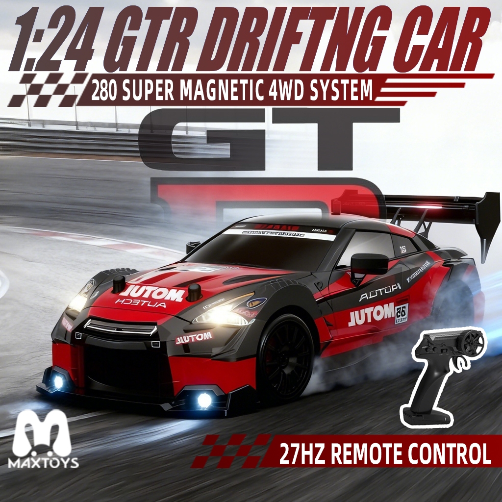 1:24 4WD Drift High Speed RC Racing Car BMW Tesla GTR Mustang Porsche ...