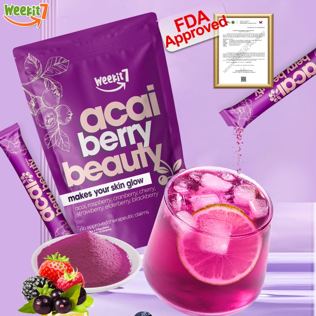 【FDA Approved】Weekit7 Buy 3 Get 1 Organic Mixed Acai Berry Powder ...