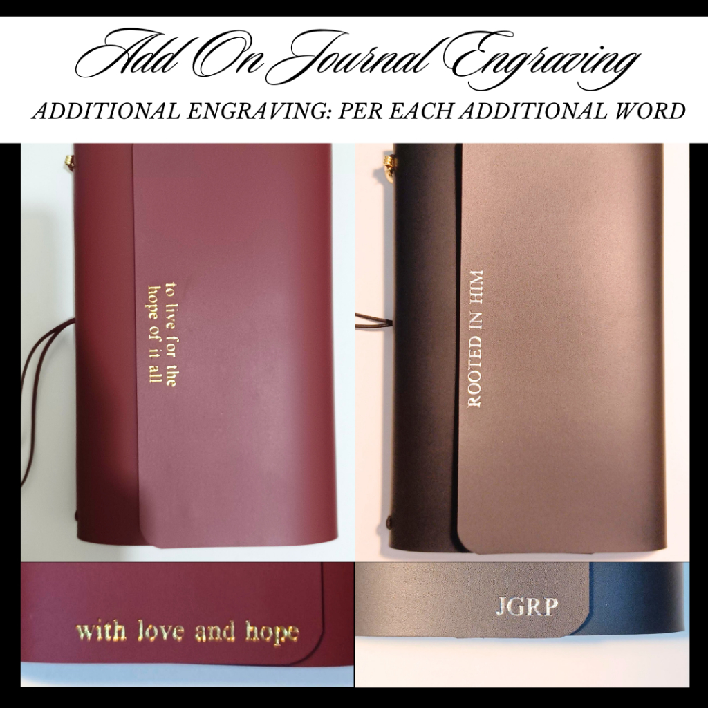 Add on Journal Engraving Add Per Word Custom Journal Engraving for ...