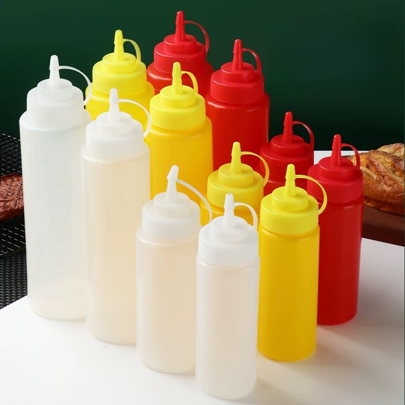 Squeeze Bottle with Cap Sauce Dispenser BBQ Sauce Vinegar Oil Bottle ...