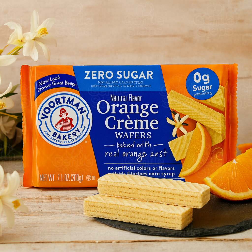 VOORTMAN ZERO SUGAR ORANGE CREME WAFERS NATURAL FLAVOR REAL ORANGE ZEST ...