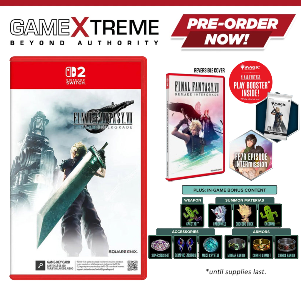 [PRE-ORDER] Nintendo Switch 2 Final Fantasy VII Remake Intergrade (Game ...
