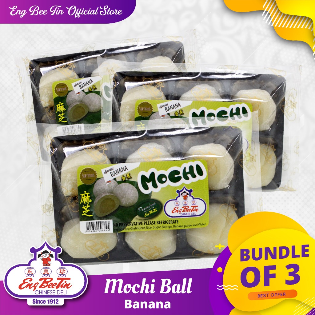 Eng Bee Tin Mochi Balls Banana ( 3-pack ) 1 | Shopee Philippines