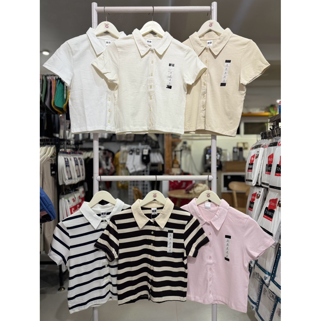 Uni*lolo Cropped Button Down Polo | Shopee Philippines