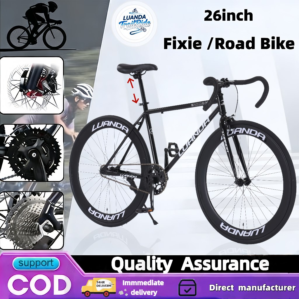 LUANDA Fixie Bike Mountain Bike Road Road Bike 26 Inch Bike MTB Cycling ...