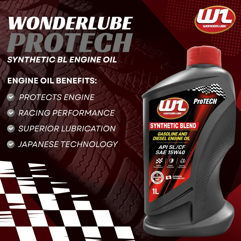 The Wonderlube Synthetic Blend 15W40 Engine Oil for Gas & Diesel ...