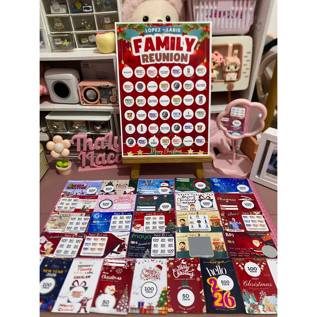 10 pcs Christmas Scratch it Card Christmas Party Game Scratch Card ...