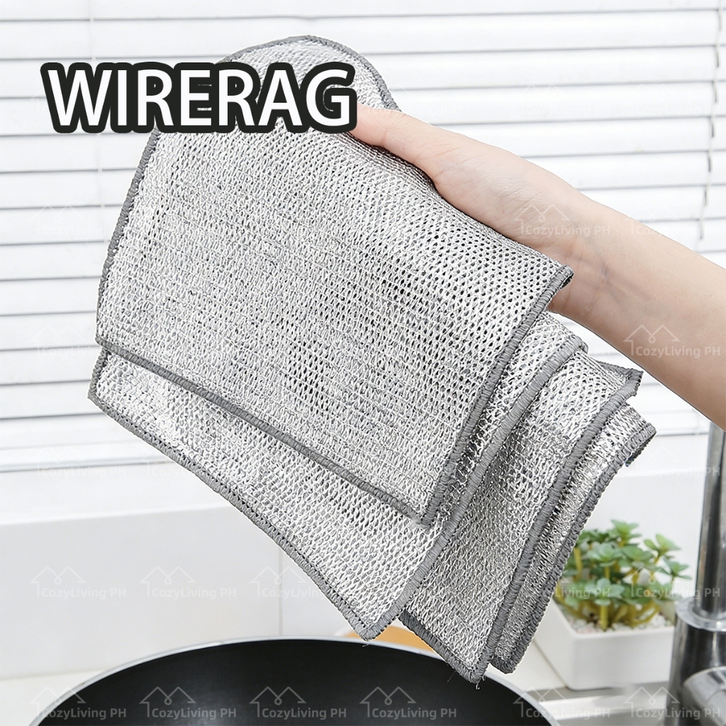Wire Cleaning Cloth Dishwashing Scrubber Non-Scratch Wire Dishcloth ...