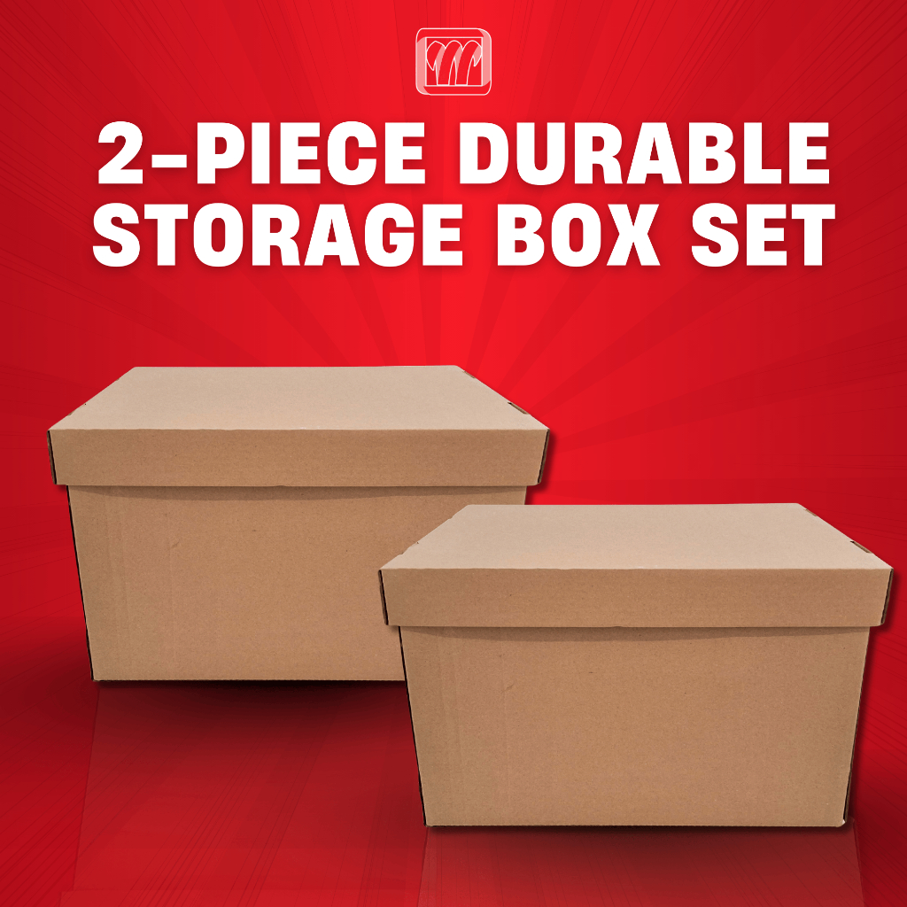 Two-Pack Corrugated Storage Box Filing,Organize,Inventory (2 pcs ...
