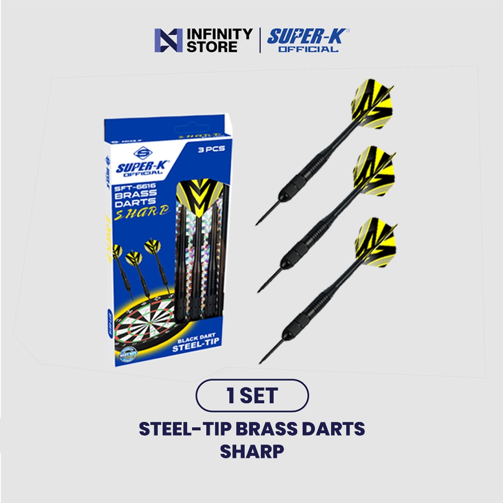 Super-K | Steel-Tip Brass Darts - SHARP (SFT-6616) | Shopee Philippines