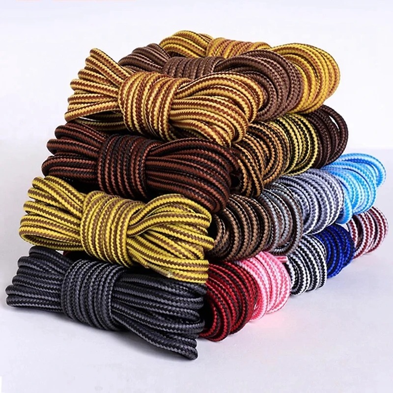 1Pair Striped Shoe laces Round Shoelaces Sneakers martin boots Laces ...