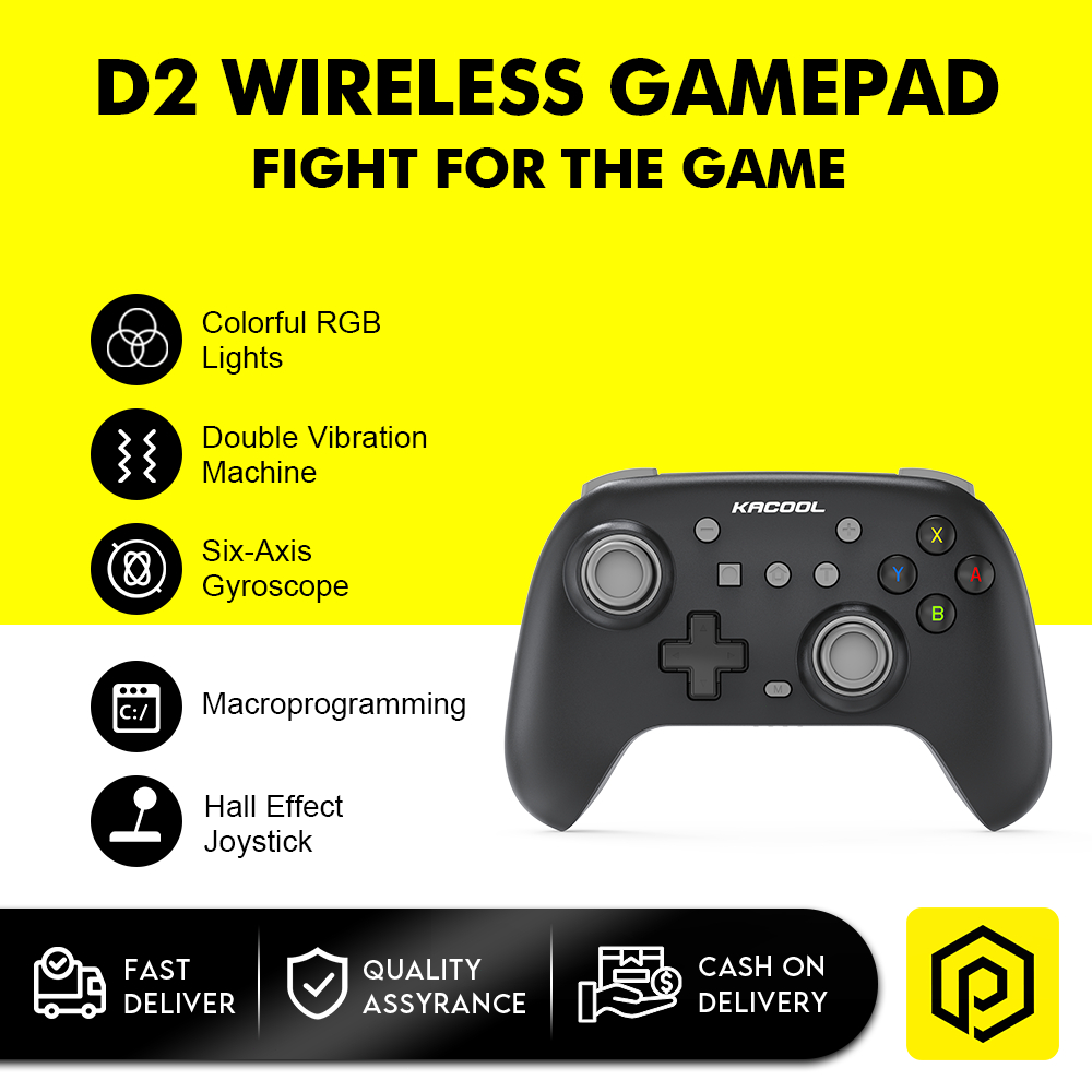 Wireless Bluetooth Gamepad Dual-Mode Six-Axis Gyroscope Joystick Double ...