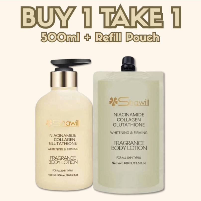 SHAWILL Sakura Body Lotion with Hydrating Formula 500ML & Refill Pouch ...