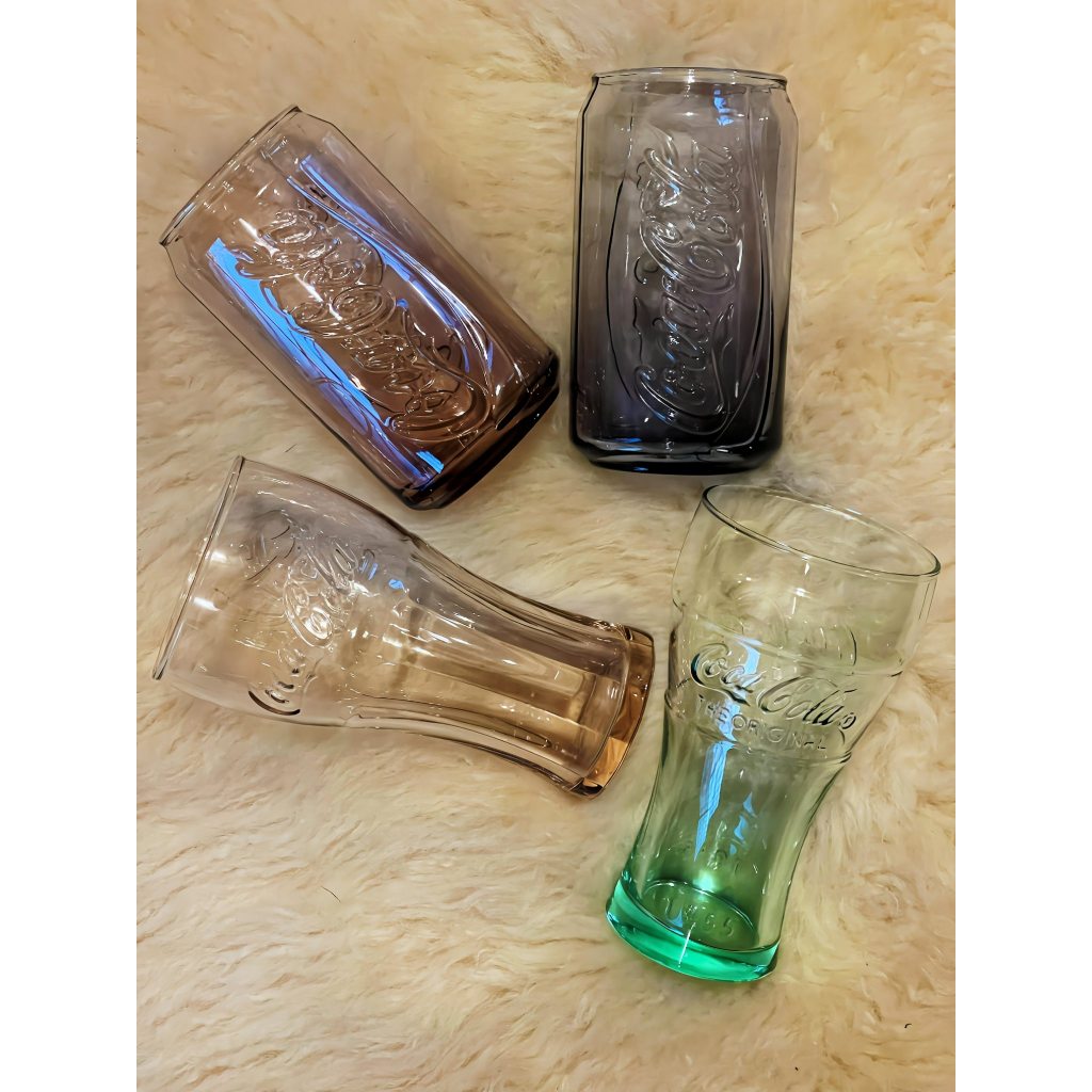 Elegant Vintage-Inspired Tinted Shades Embossed COCA-COLA Drinking ...