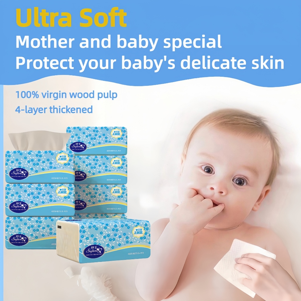 8 Packs Softone Ultra Soft 100% Vingin Wood Pulp Facial Tissue Paper ...