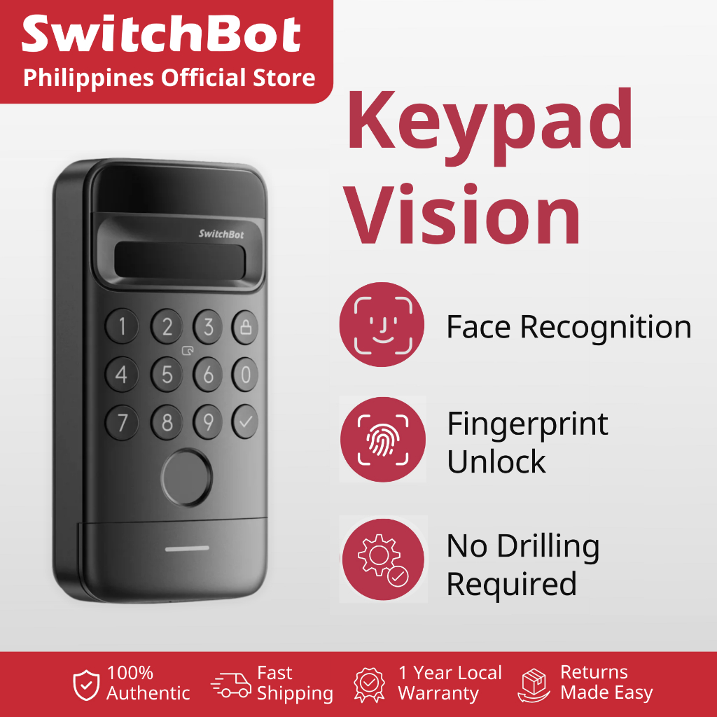 SwitchBot Keypad Vision Face Recognition Keypad | Fingerprint & NFC ...