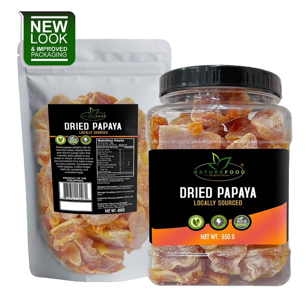 Dried Papaya (Naturally Sweet, Locally Sourced, Chewy Superfood Fruit ...