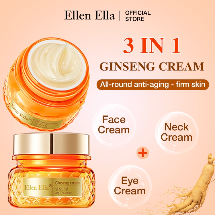 【Buy 1 get 1】Ellen Ella Ginseng Anti Wrinkle Face Cream 30g Serum ...