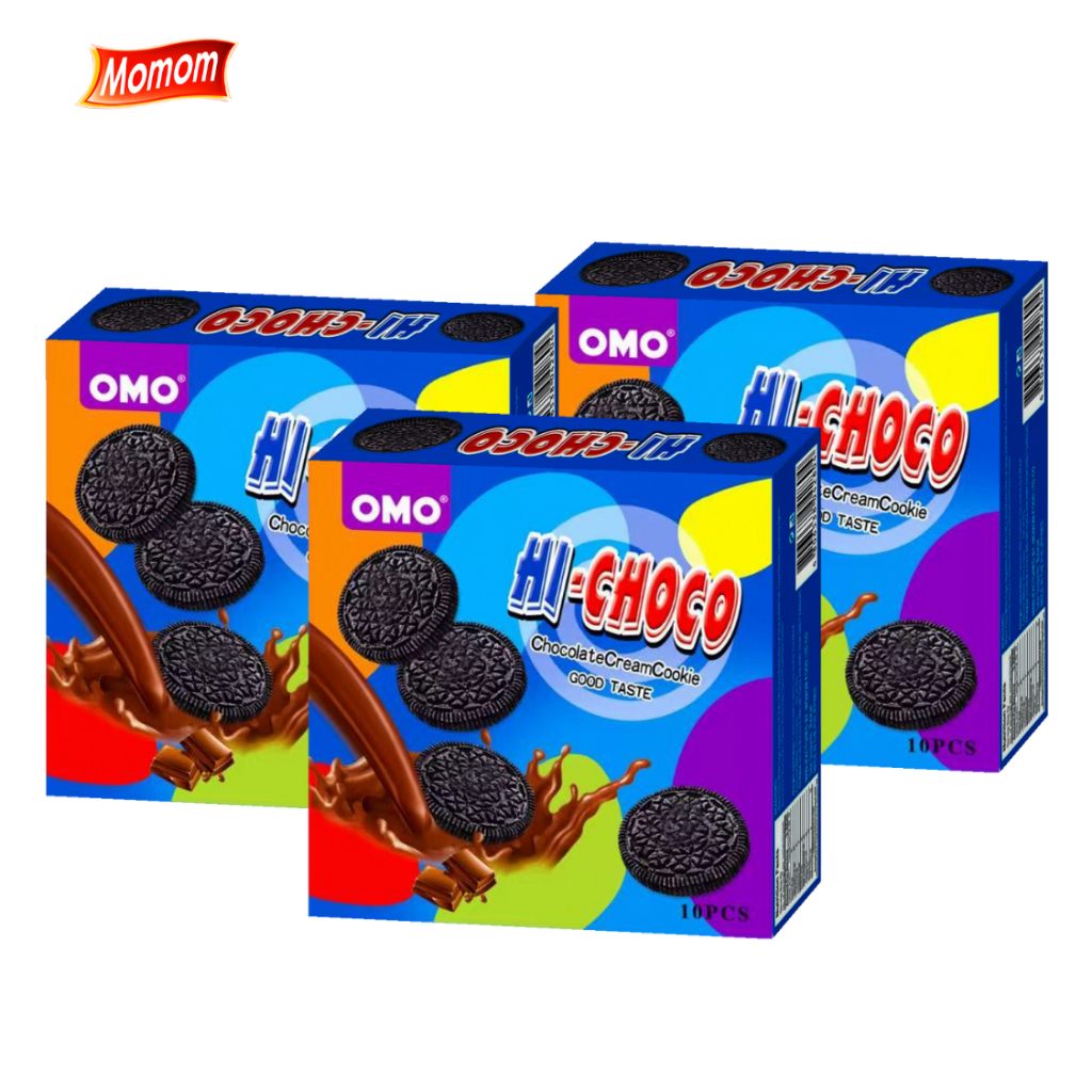 Momom Food Hi-Choco, Chocolate Cookies Snack (Bundle Pack of 3 ...