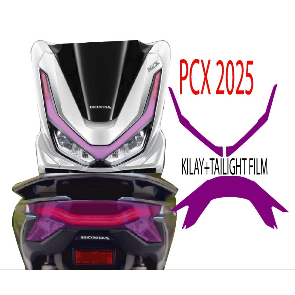 HONDA PCX 160 V2 KILAY TINT+TAIL LIGHT TINT PROTECTOR 3M ADHESIVE WITH ...