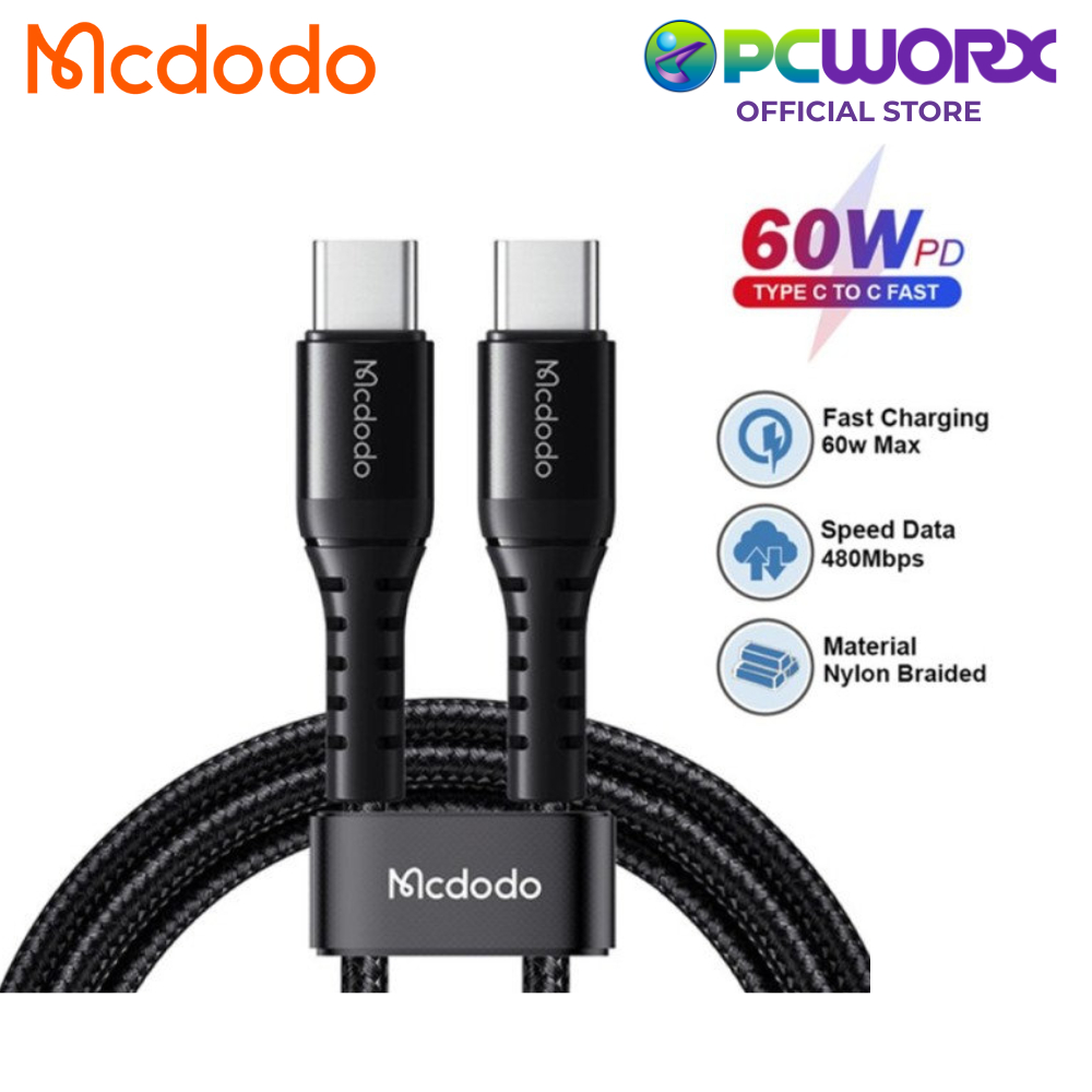 Mcdodo Data Cable CA-5641/CA-5642 USB-C to C 60W PD Fast Charging ...
