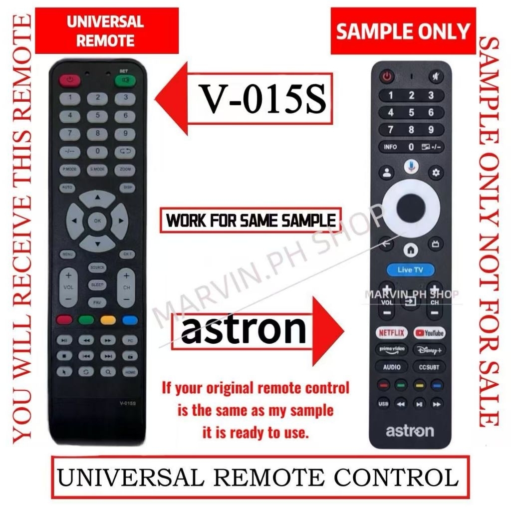 READY TO USE UNIVERSAL REMOTE FOR ASTRON SMART TV,ASTRON UNIVERSAL ...