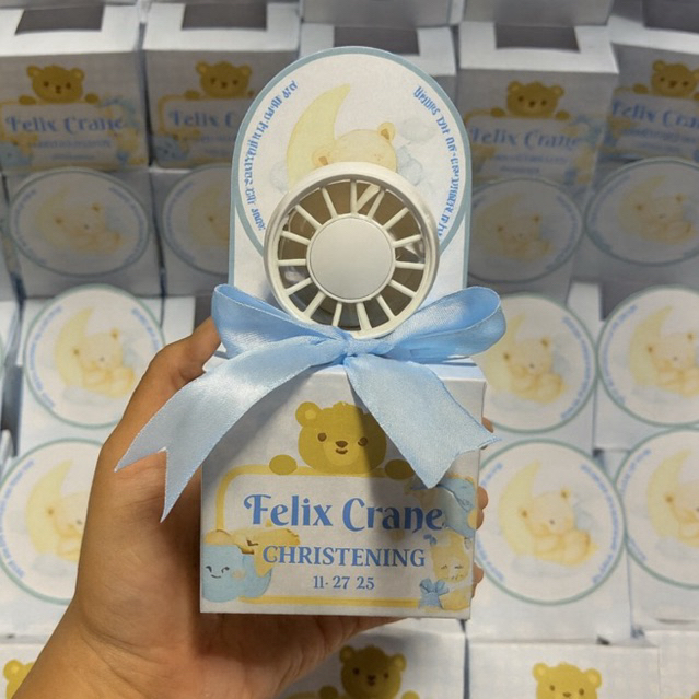 Mini Fan with Name Engrave and Personalized Box Souvenirs Giveaways for ...