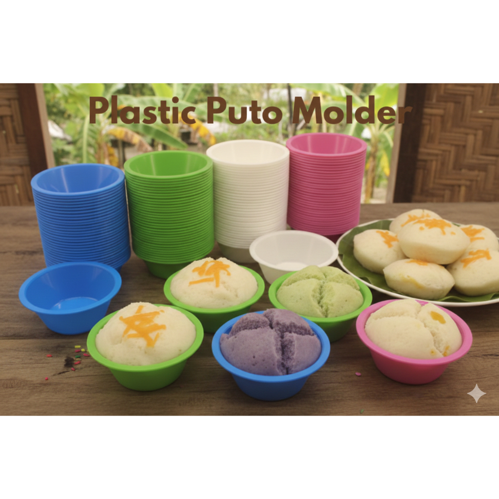 50pcs/set Plastic Puto Mold Mould Molder Cup Soy Sauce small medium ...
