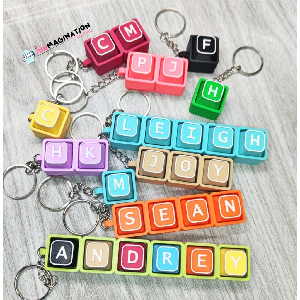 Personalized Keyboard Fidget Clicker Keychain | Custom Name Mechanical ...