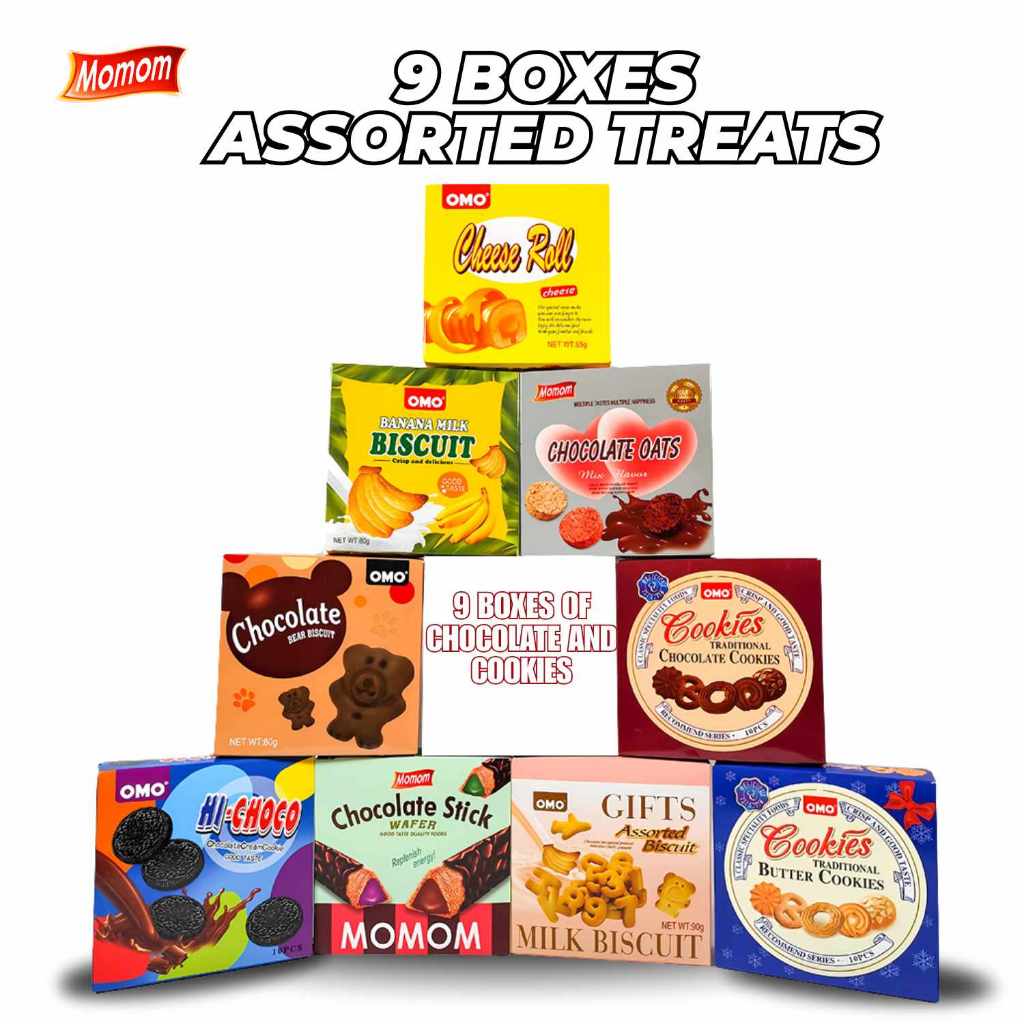 Momom Food Assorted Treats, Sweet and Savory Snack Mix (Variety Pack ...