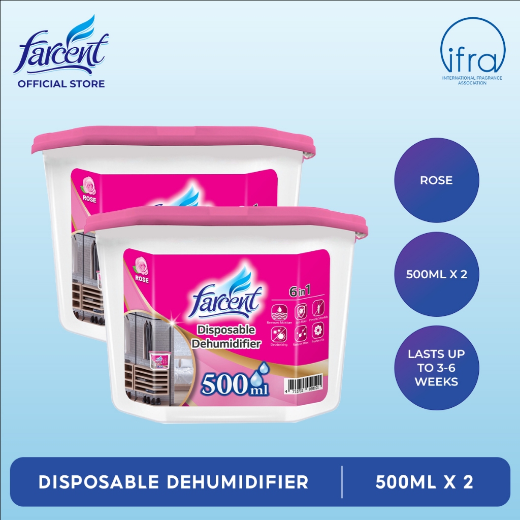 Farcent Disposable Dehumidifier - Rose Set of 2 (500ml each) | Shopee ...