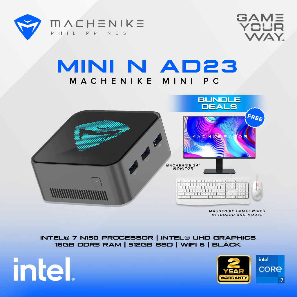 MACHENIKE MINI PC MiniN AD23 N150 BLACK | Shopee Philippines
