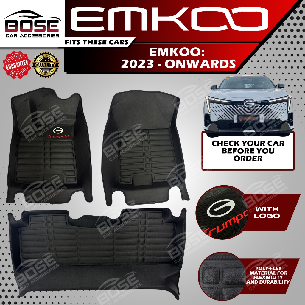 5D Black Deep Dish for GAC Emkoo 2023 Onwards Deepdish Car Matting ...