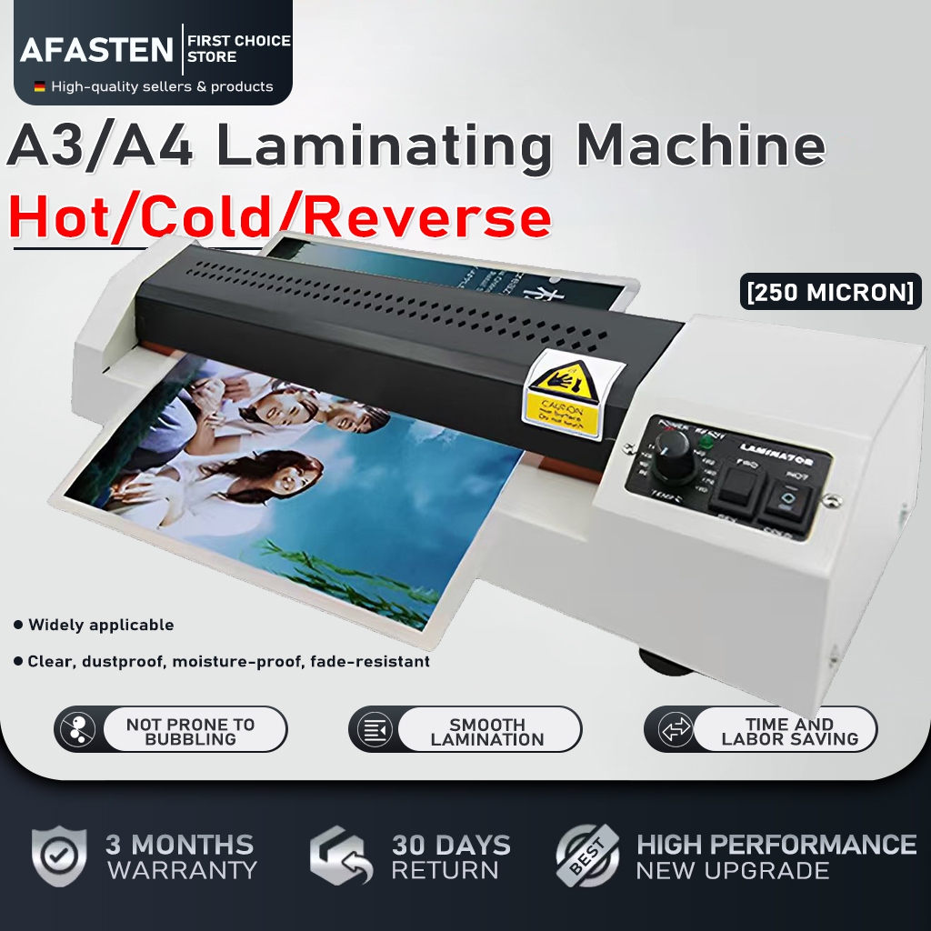 A4/A3 Laminator Hot/Cold/Reverse Laminating Machine Multi-function ...