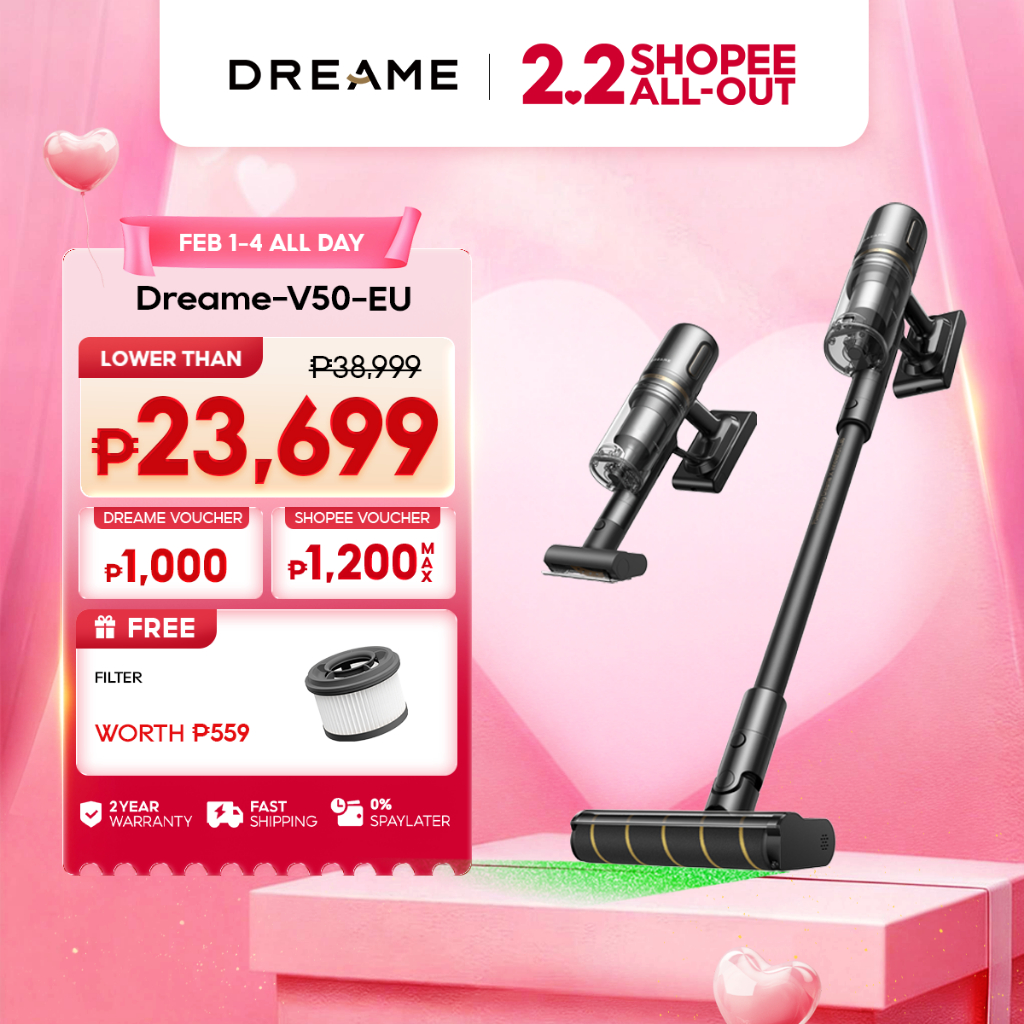 [New] Dreame V50 Cordless Stick Vacuum Cleaner 210AW Strong Suction ...