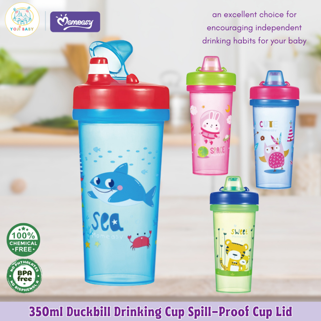 Momeasy 350ml Duckbill Drinking Cup Spill-Proof Cup Lid BPA-Free Baby ...