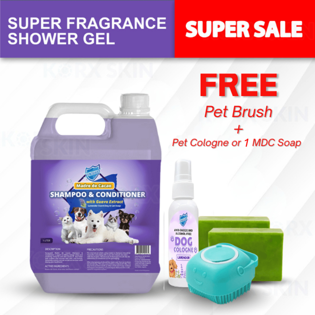 Vunguard Dog&Cat Pet Shampoo & Conditioner Jerrycan w FREE Brush, 2MDC ...