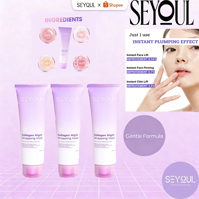 SEYOUL Korean Collagen Night Wrapping Mask, Peel-off mask Anti-aging ...