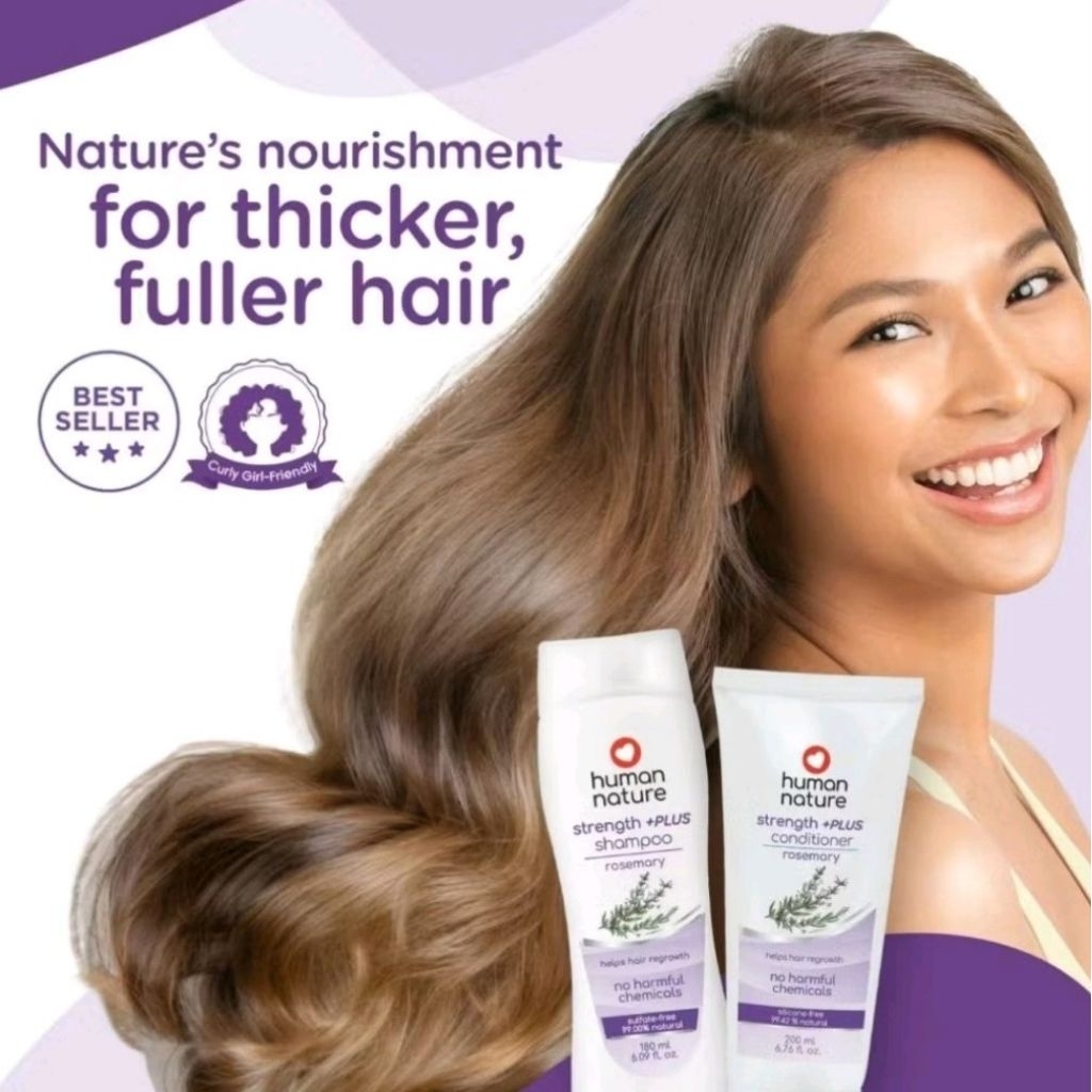 Human Nature Strengthening +Plus Shampoo (Rosemary) | Shopee Philippines